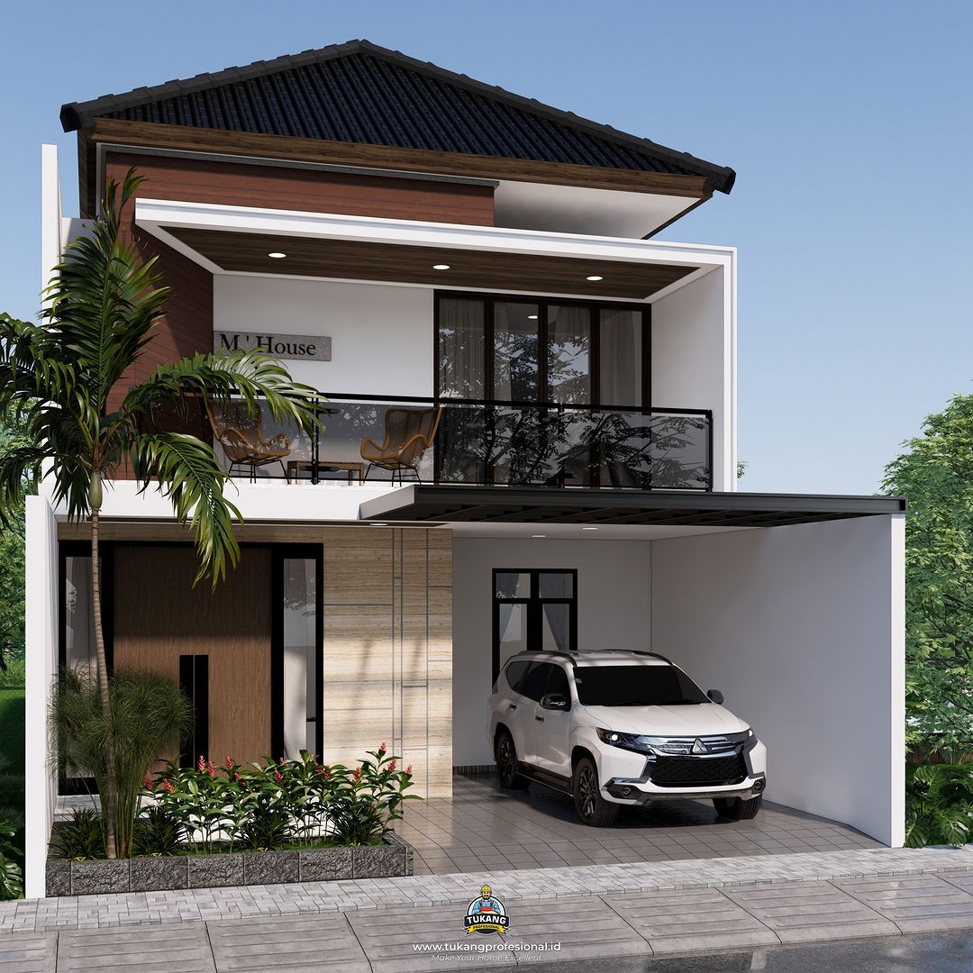 Desain Rumah Modern Tropis 2 Lantai 9 x 15 Meter – Tukangprofesional.id ...